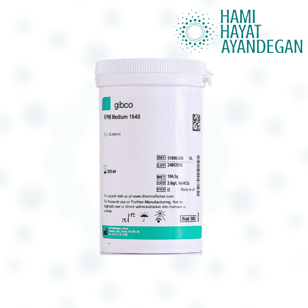 پودر محیط کشت RPMI 1640 گیبکو، RPMI 1640 powder gibco 10L کد 51800035 - حامی حیات آیندگان